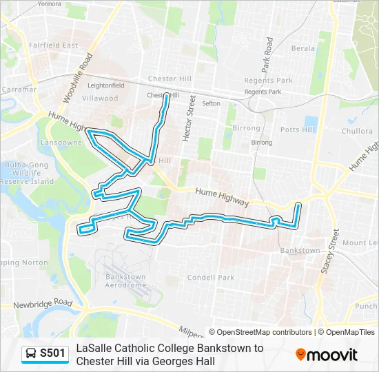 S501 Route: Schedules, Stops & Maps - Chester Hill Rd opp Chester Hill ...