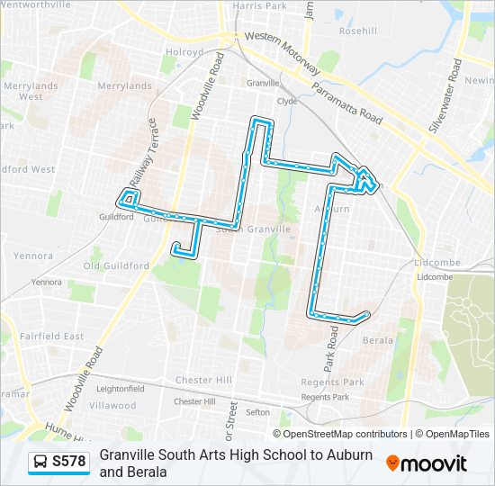 S578 Route: Schedules, Stops & Maps - Woodburn Rd opp Berala Stn ...