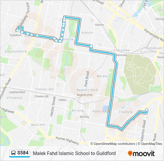 s584 Route: Schedules, Stops & Maps - Railway St opp Guildford Station ...