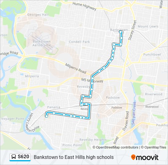 S620 Route: Schedules, Stops & Maps - East Hills Boys HS (Updated)