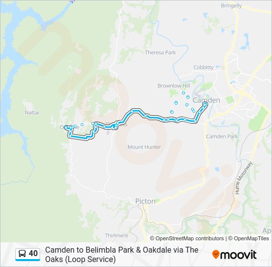 40 Route: Schedules, Stops & Maps - Camden via Oakdale (Updated)