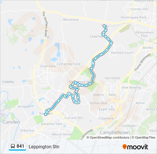 841 Route: Schedules, Stops & Maps - Leppington Stn (Updated)