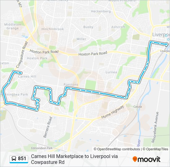 851 Route: Schedules, Stops & Maps - Carnes Hill Mktplc (Updated)