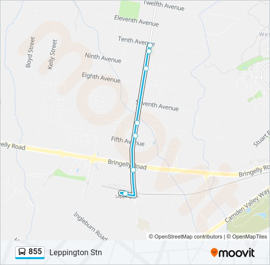 855 Route: Schedules, Stops & Maps - Leppington Stn (Updated)