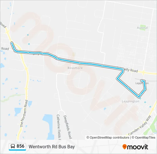 856 Route: Schedules, Stops & Maps - Wentworth Rd Bus Bay (Updated)