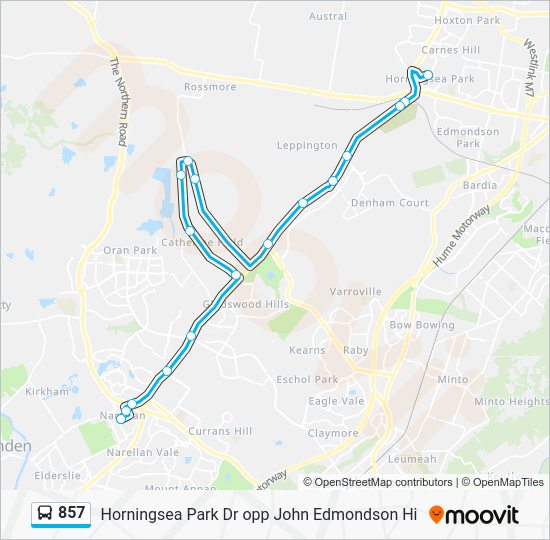 857 Route: Schedules, Stops & Maps - Horningsea Park Dr opp John ...