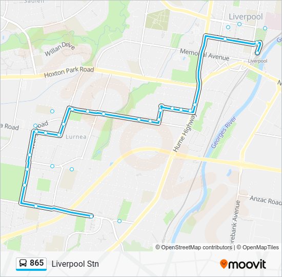 865 Route: Schedules, Stops & Maps - Liverpool Stn (Updated)