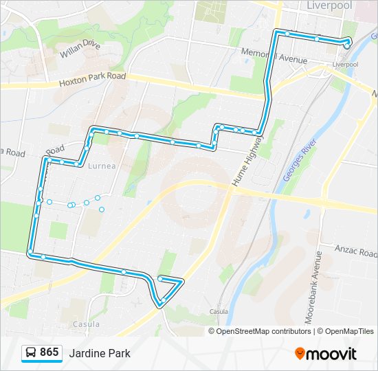 865 Route: Schedules, Stops & Maps - Jardine Park (Updated)
