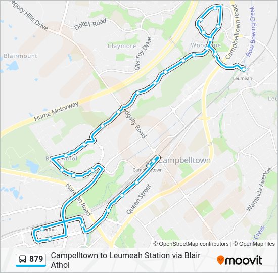 879 Route: Schedules, Stops & Maps - Leumeah Stn (Updated)
