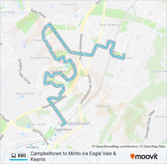 880 Route: Schedules, Stops & Maps - Brookfield Rd before Pembroke Rd ...