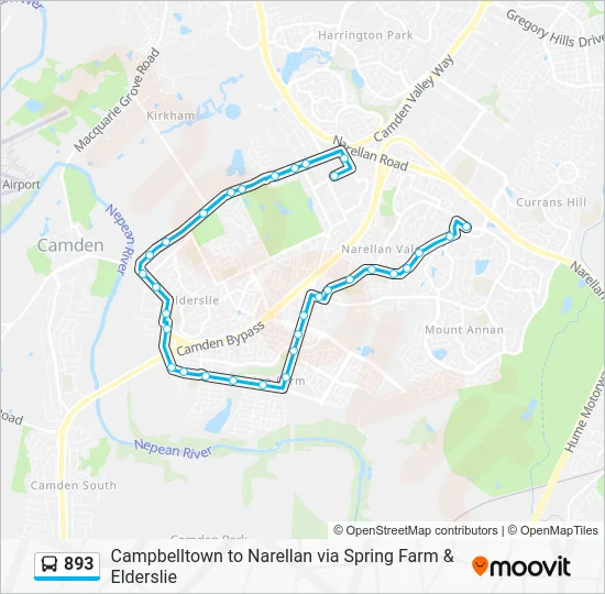 893 Route: Schedules, Stops & Maps - Main St after Annanvale Cct (Updated)