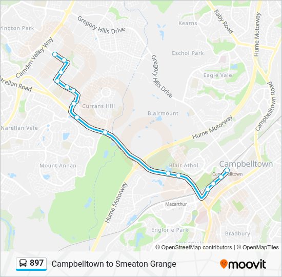897 Route: Schedules, Stops & Maps - Campbelltown Stn (Updated)