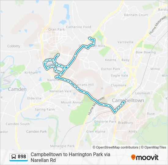 898 Route: Schedules, Stops & Maps - Camden Valley Way opp Catherine ...