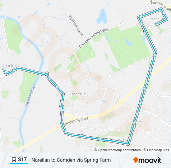 s17 Route: Schedules, Stops & Maps - Elyard St opp Narellan Town Ctr ...