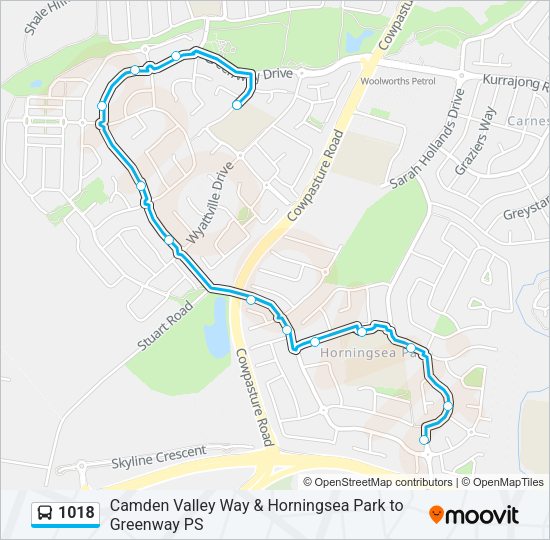 1018 Route: Schedules, Stops & Maps - Greenway Park PS (Updated)