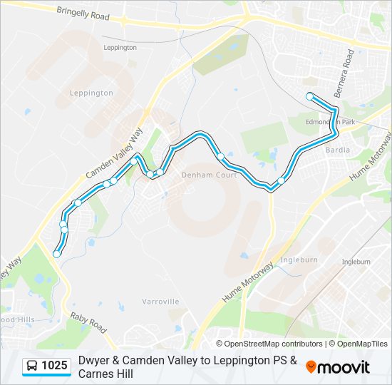 1025 Route: Schedules, Stops & Maps - Edmondson Park PS (Updated)