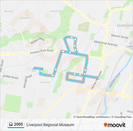 2005 Route: Schedules, Stops & Maps - Liverpool Regional Museum (Updated)