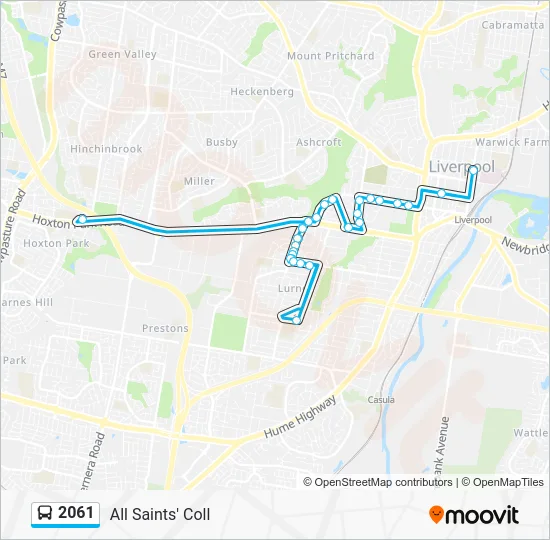 2061 Route: Schedules, Stops & Maps - All Saints' Coll (Updated)