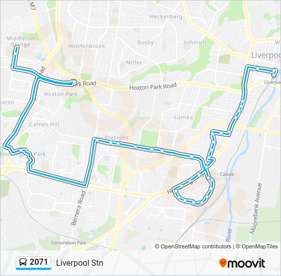 2071 Route: Schedules, Stops & Maps - Liverpool Stn (Updated)