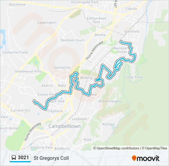 3021 Route: Schedules, Stops & Maps - St Gregorys Coll (Updated)