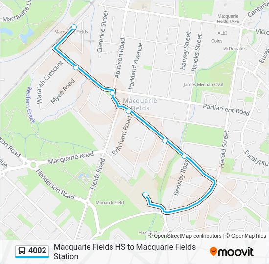 4002 Route: Schedules, Stops & Maps - Macquarie Fields Stn (Updated)