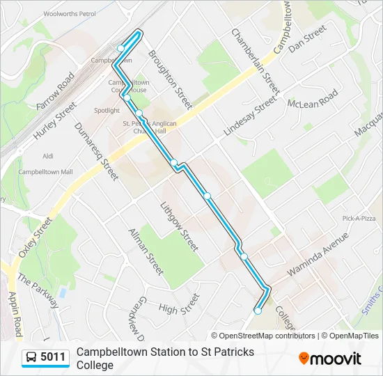 5011 Route: Schedules, Stops & Maps - St Patrick's Coll (Updated)