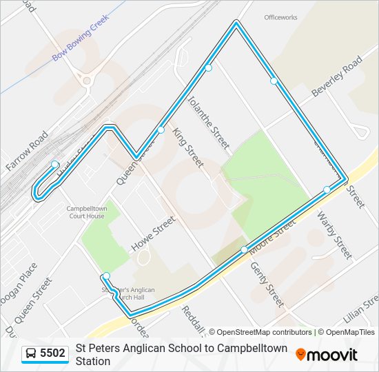 5502 Route: Schedules, Stops & Maps - Campbelltown Stn (Updated)