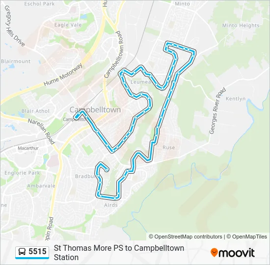 5515 Route: Schedules, Stops & Maps - Campbelltown Stn (Updated)