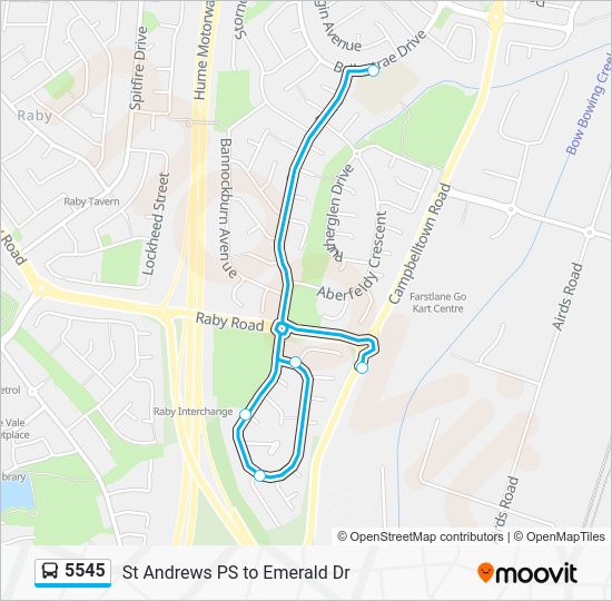 5545 Route: Schedules, Stops & Maps - Campbelltown Rd after Swettenham ...