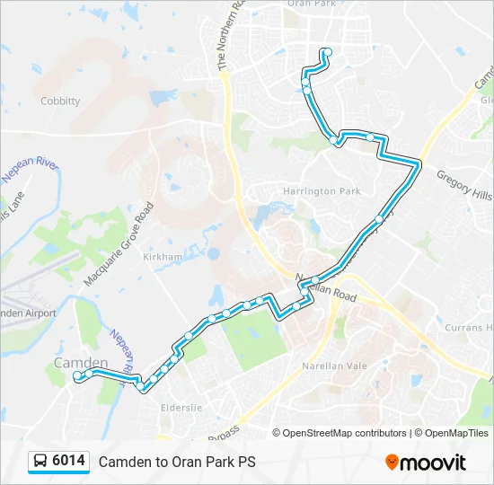 6014 Route: Schedules, Stops & Maps - Oran Park Anglican College (Updated)