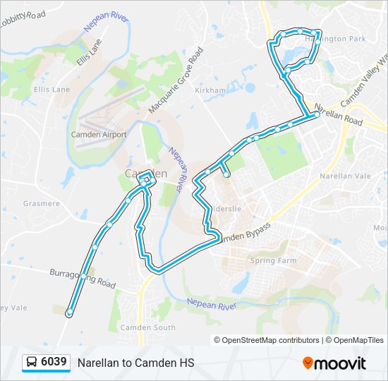 6039 Route: Schedules, Stops & Maps - Camden HS (Updated)