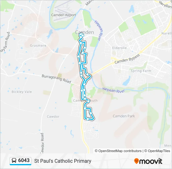6043 Route: Schedules, Stops & Maps - St Paul's Catholic Primary (Updated)
