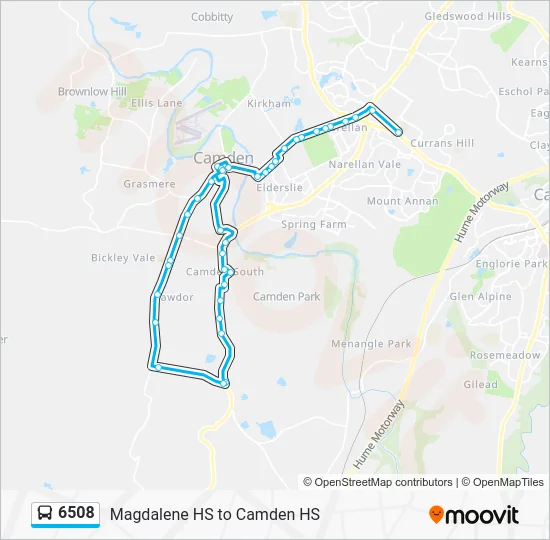 6508 Route: Schedules, Stops & Maps - Camden PS (Updated)