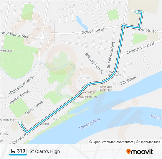 310 Route: Schedules, Stops & Maps - St Clare's High (Updated)