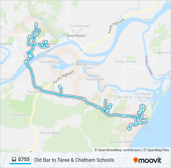 S755 Route: Schedules, Stops & Maps - Taree Schools (Updated)