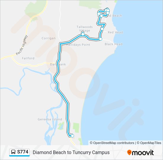 s774 Route: Schedules, Stops & Maps - Diamond Beach (Updated)