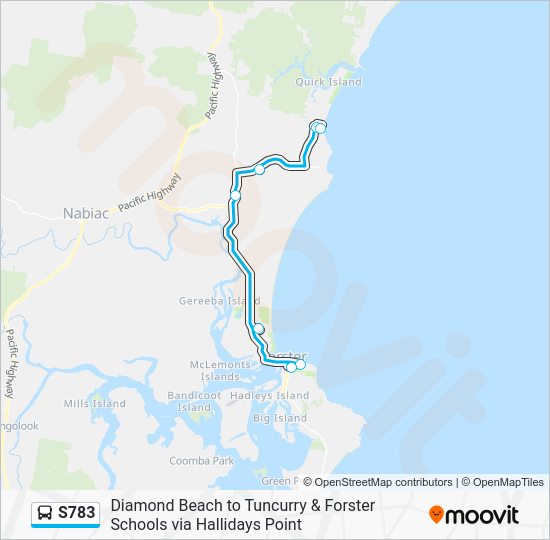 S783 Route: Schedules, Stops & Maps - Tuncurry Schools (Updated)