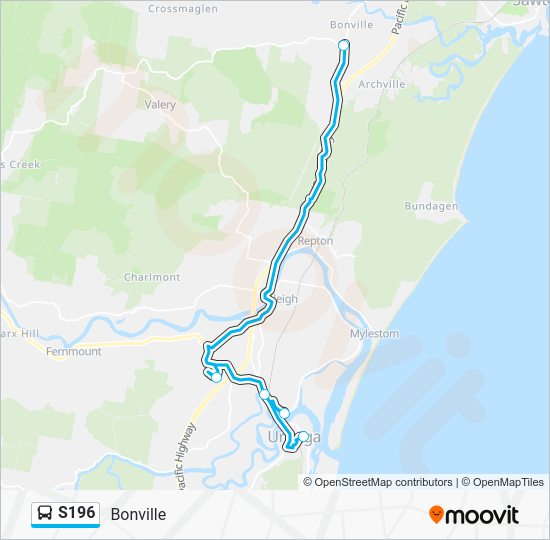 S196 Route: Schedules, Stops & Maps - Bonville (Updated)