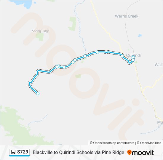 s729 Route: Schedules, Stops & Maps - Quirindi (Updated)