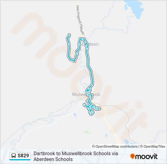 s829 Route: Schedules, Stops & Maps - Muswellbrook Schools (Updated)