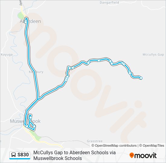 S830 Route: Schedules, Stops & Maps - Mccullys Gap (Updated)