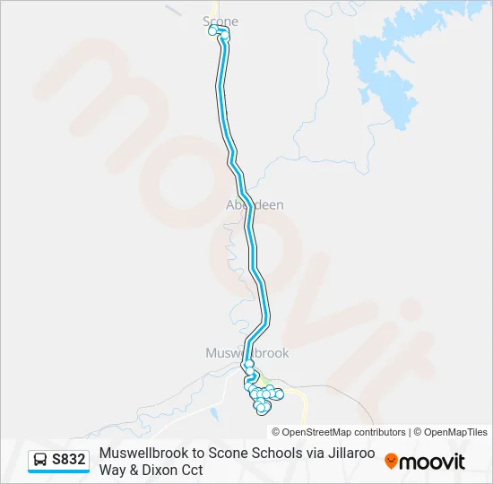S832 Route: Schedules, Stops & Maps - Muswellbrook (Updated)