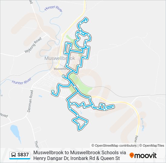 S837 Route: Schedules, Stops & Maps - Muswellbrook (Updated)