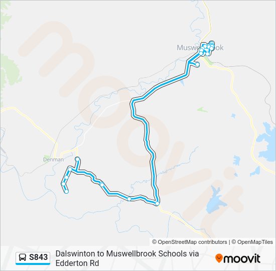 S843 Route: Schedules, Stops & Maps - Muswellbrook Schools (Updated)