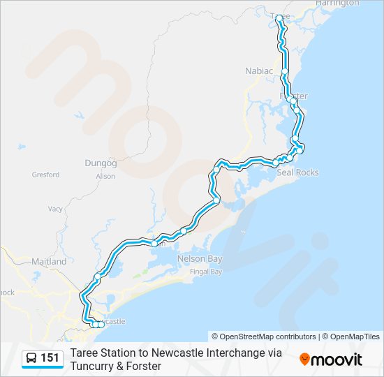 151 Route: Schedules, Stops & Maps - Taree (Updated)