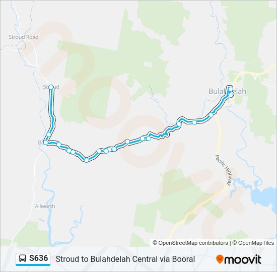S636 Route: Schedules, Stops & Maps - Bulahdelah Central School (Updated)