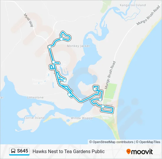 S645 Route: Schedules, Stops & Maps - Tea Gardens PS (Updated)