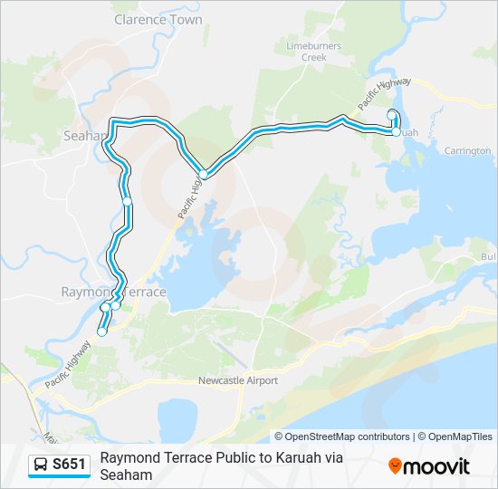s651 Route: Schedules, Stops & Maps - Karuah (Updated)
