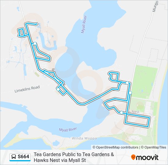S664 Route: Schedules, Stops & Maps - Hawks Nest (Updated)