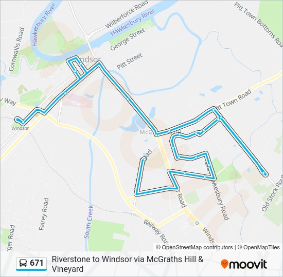 671 Route: Schedules, Stops & Maps - Windsor (Updated)